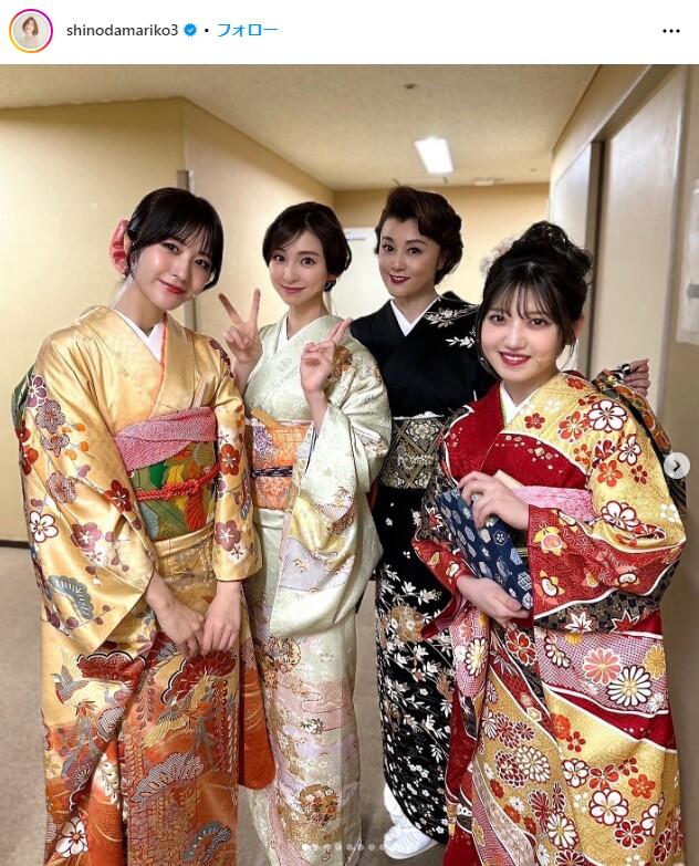 篠田麻里子、着物で「美人だらけ」オフショ 現役AKBや藤原紀香と...「顔ちっちゃっ！」驚き上がる: J-CAST ニュース【全文表示】